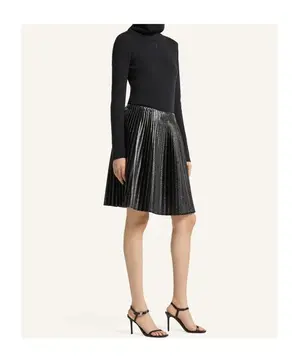 COURREGES Courrèges Pleated Vinyl Skirt