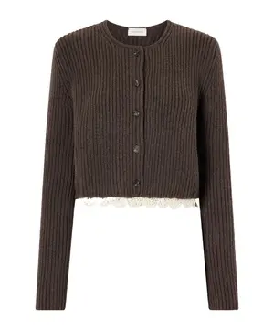Magda Butrym Crewneck Cropped Cardigan