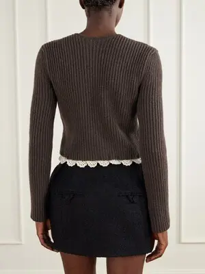 Magda Butrym Crewneck Cropped Cardigan