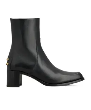 TOD'S Metal Dots Ankle Boots In Leather
