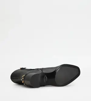 TOD'S Metal Dots Ankle Boots In Leather