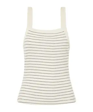LESET Striped Ribbed Cotton Tank