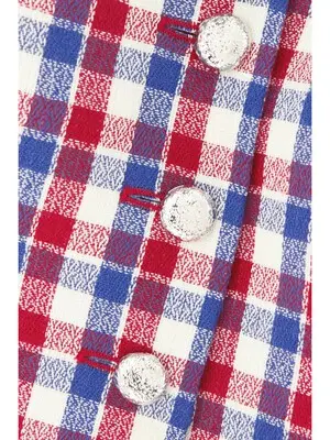 Alessandra Rich Plaid Cropped Jacket