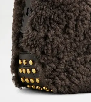 TOD'S Metal Dots Mini Bag In Shearling