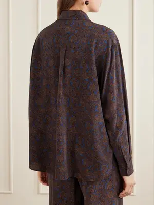 Matteau Printed Silk-crepe De Chine Shirt