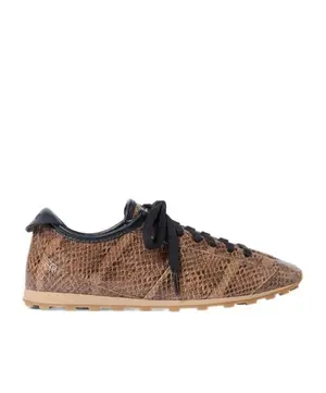 Jacquemus The Tennis Snake-effect Sneakers - Light Brown