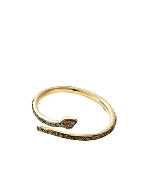 Ileana Makri 18-karat Gold Green And Burgundy Diamond Ring - No