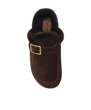 JIMMY CHOO Biker Fur-lined Mules