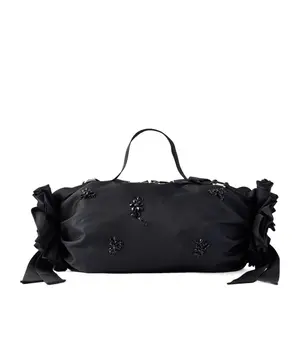 Simone Rocha Crystal-embellished Satin Shoulder Bag - No