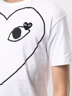Play Comme Des Garcon Logo Print T-shirt