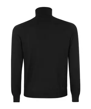 Tagliatore Long-sleeved Turtleneck Sweater - Black
