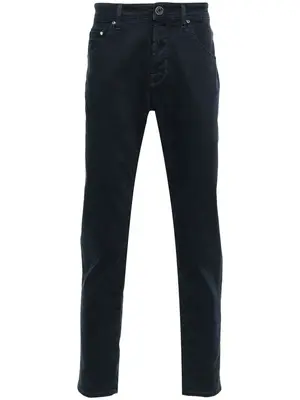 JACOB COHЁN Scott Garment-dye Twill Pants - Black