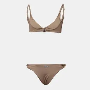 Off-White Solid Color Bikini