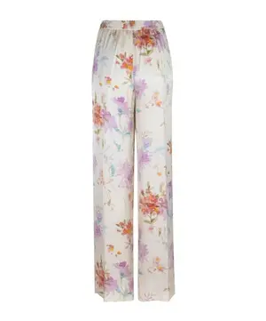 Herno Floral Print Wide-leg Pants