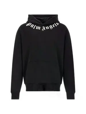 Palm Angels Logo-print Hoodie - Black