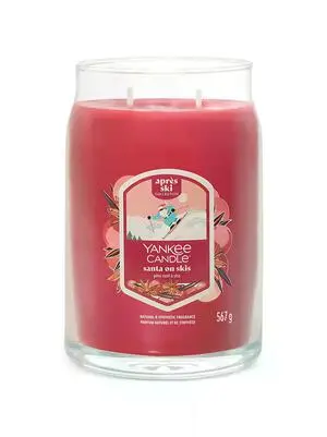 YANKEE CANDLE Après Ski Santa On Skis Candle - Red
