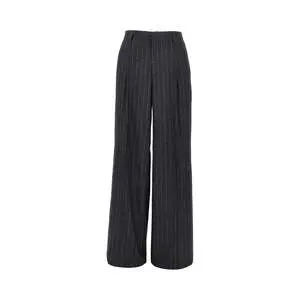Tagliatore Pinstriped Wool Blend Pants With Dart - Gray