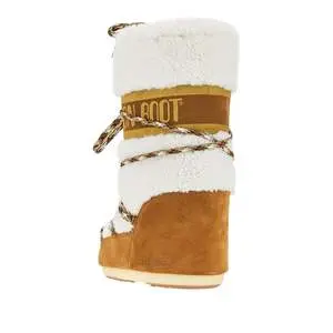 Moon Boot Shearling 'icon' Boots - White