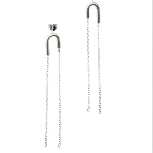 BOLD MANIFEST DESIGNS Geometric Chain Drop Earrings X Unbound