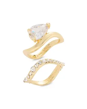 Baublebar Caroline Ring Stack, Set Of 2 - Clear