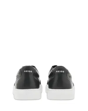REISS Finton Leather Low Top Sneakers