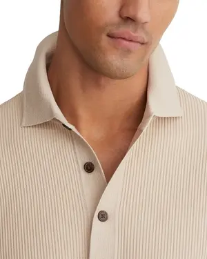 REISS Admiral Long Sleeve Polo Shirt - Stone