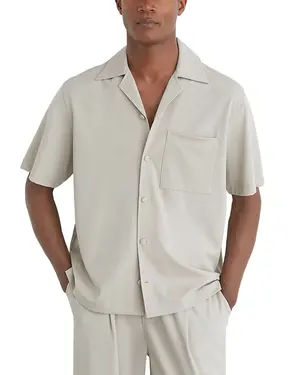 REISS Russo Short Sleeve Shirt - Light Stone