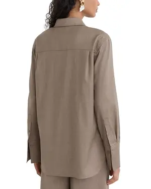 REISS Adie Stretch Wool Shirt