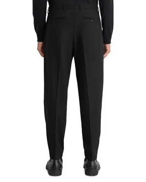 REISS Strap Tapered Fit Belted Pleat Trousers