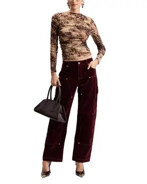 Avec Les Filles High Rise Barrel Leg Carpenter Jeans