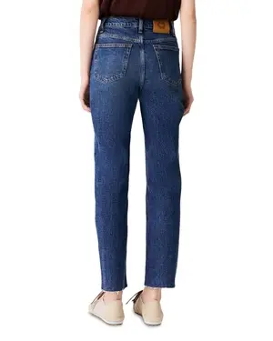 Maje Paul High Rise Straight Ankle Jeans