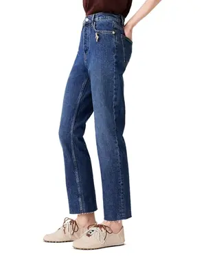 Maje Paul High Rise Straight Ankle Jeans