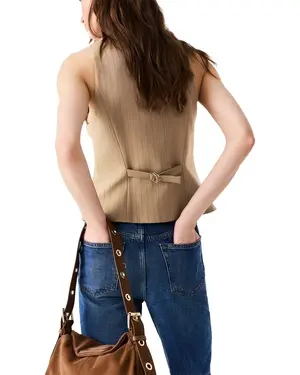 Maje Lipania Pinstriped Vest