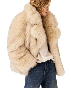 Maje Oversized Faux Fur Coat