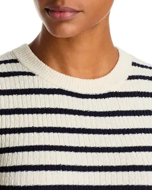 FRAME The Striped Cotton Blend Tee