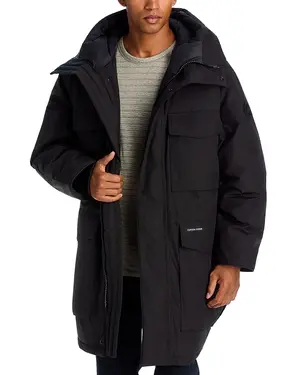 Canada Goose Erie Hooded Bold Pocket Down Parka Jacket - Black