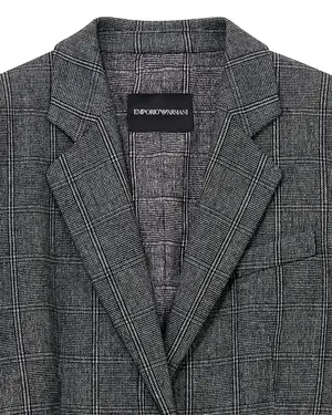 Emporio Armani Check Notch Collar Blazer