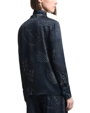 Emporio Armani Tie Neck Creponne Blouse