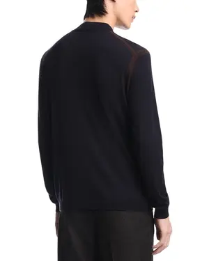 Emporio Armani Mock Neck Sweater With Inlay Details