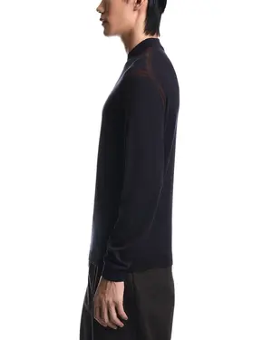Emporio Armani Mock Neck Sweater With Inlay Details
