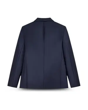 Emporio Armani Single Breasted Virgin Wool & Silk Satin Blazer