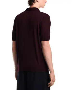 Emporio Armani Wool & Silk Blend Polo Sweater