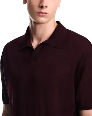Emporio Armani Wool & Silk Blend Polo Sweater