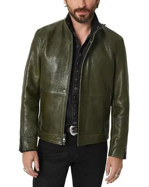 John Varvatos Maverick Sheepskin Jacket - Moss