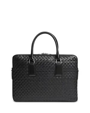 Sandro Downtown Woven Leather Briefcase