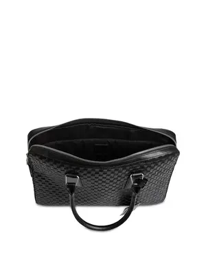 Sandro Downtown Woven Leather Briefcase