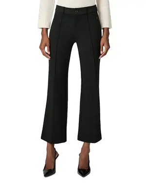 Paige Monterey Ponte Cropped Flare Pants - Spruce