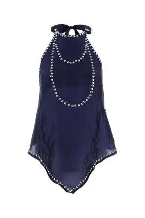 Gimaguas Belle Jewel Knit Top - Blue