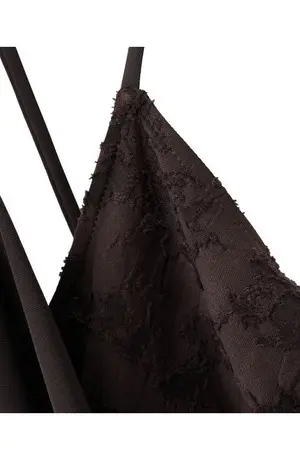 Mango Embroidered Cowl Neck Halter Top