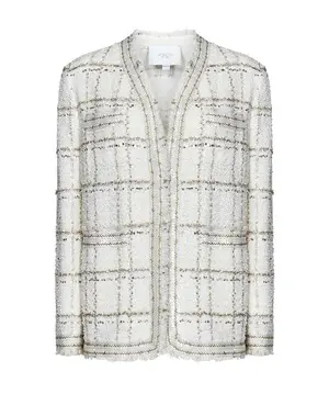 Giambattista Valli Check-pattern Sequinned Tweed Jacket - No